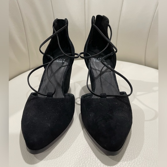 Eileen Fisher | Shoes | Eileen Fisher Suede Rope Ghillie Lace Block ...